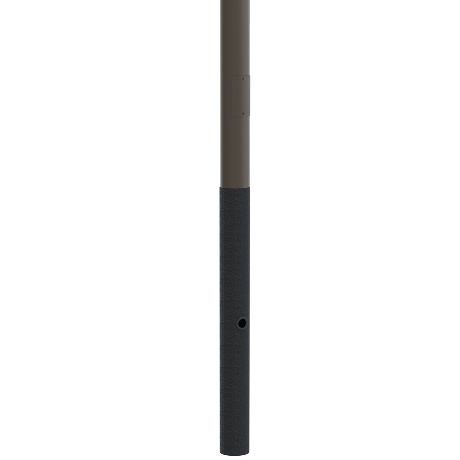 Round Tapered Aluminum Burial Base Light Poles | LightPolesPlus.com ...
