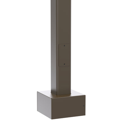 Square Straight Aluminum Anchor Base Light Poles | LightPolesPlus.com ...