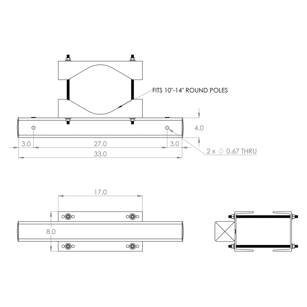 Light Pole Mounting Brackets & Arms - Commercial Grade | LightPolesPlus ...