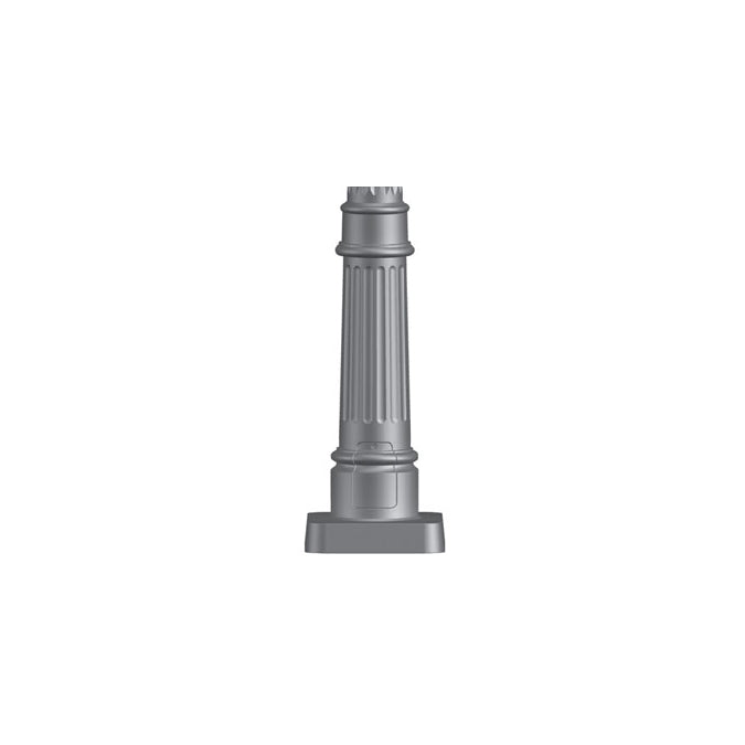 Fluted Round Tapered Aluminum Decorative Sacramento Style Light Pole ...